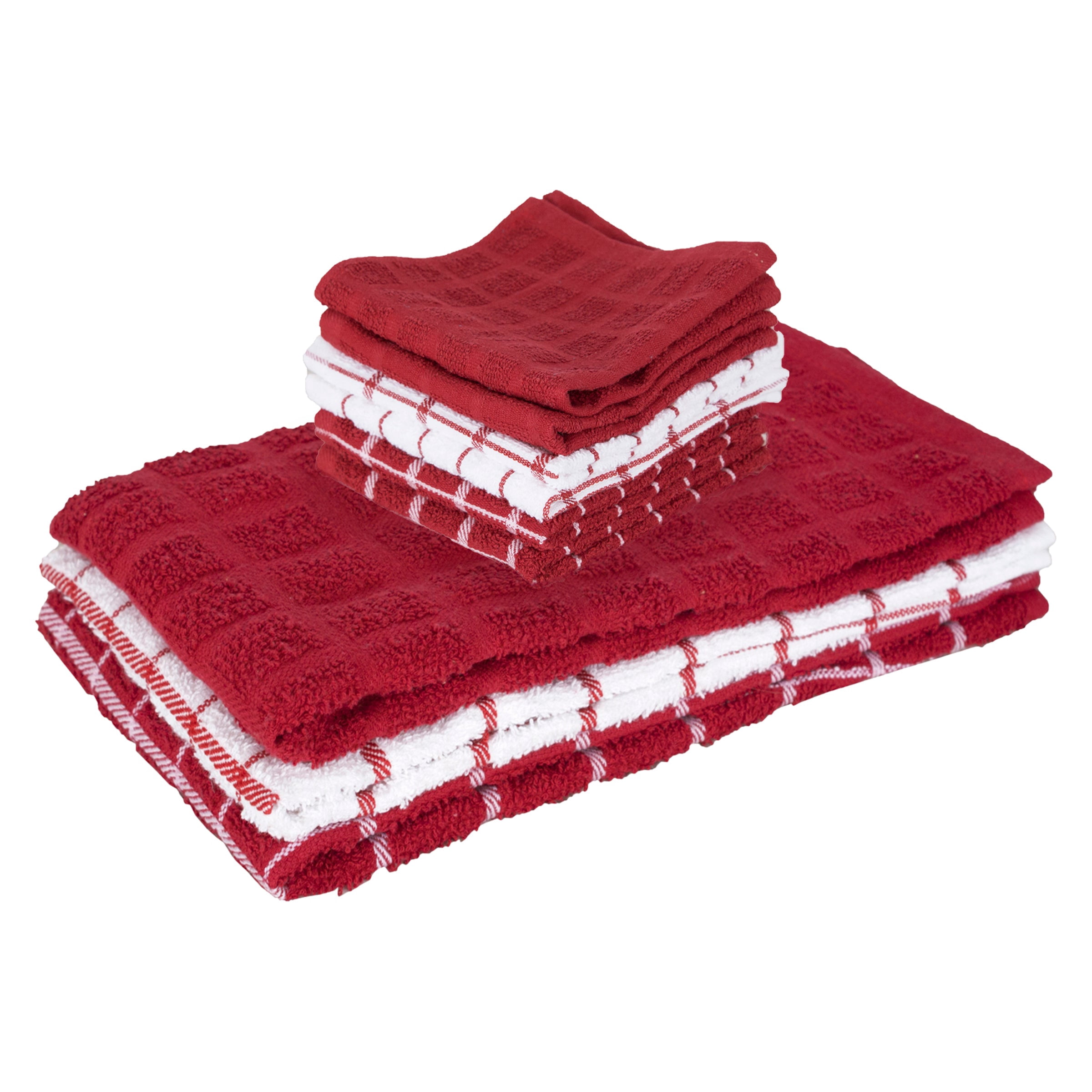 RITZ Ritz 3-Pack Terry Check Kitchen Towel Set and 6-Pack Terry Check ...