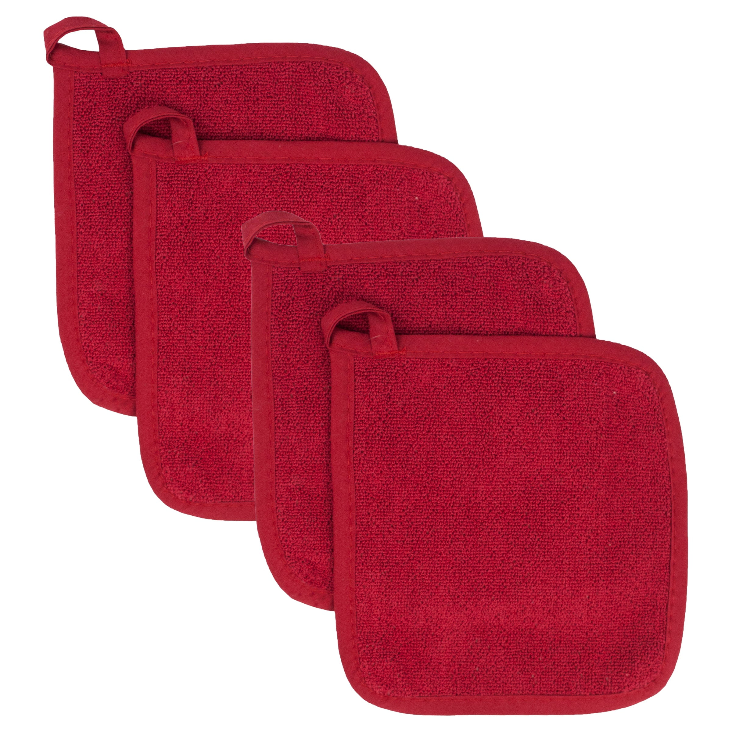 RITZ Ritz 4-Pack Terry Pot Holder Set, Paprika - Walmart.com
