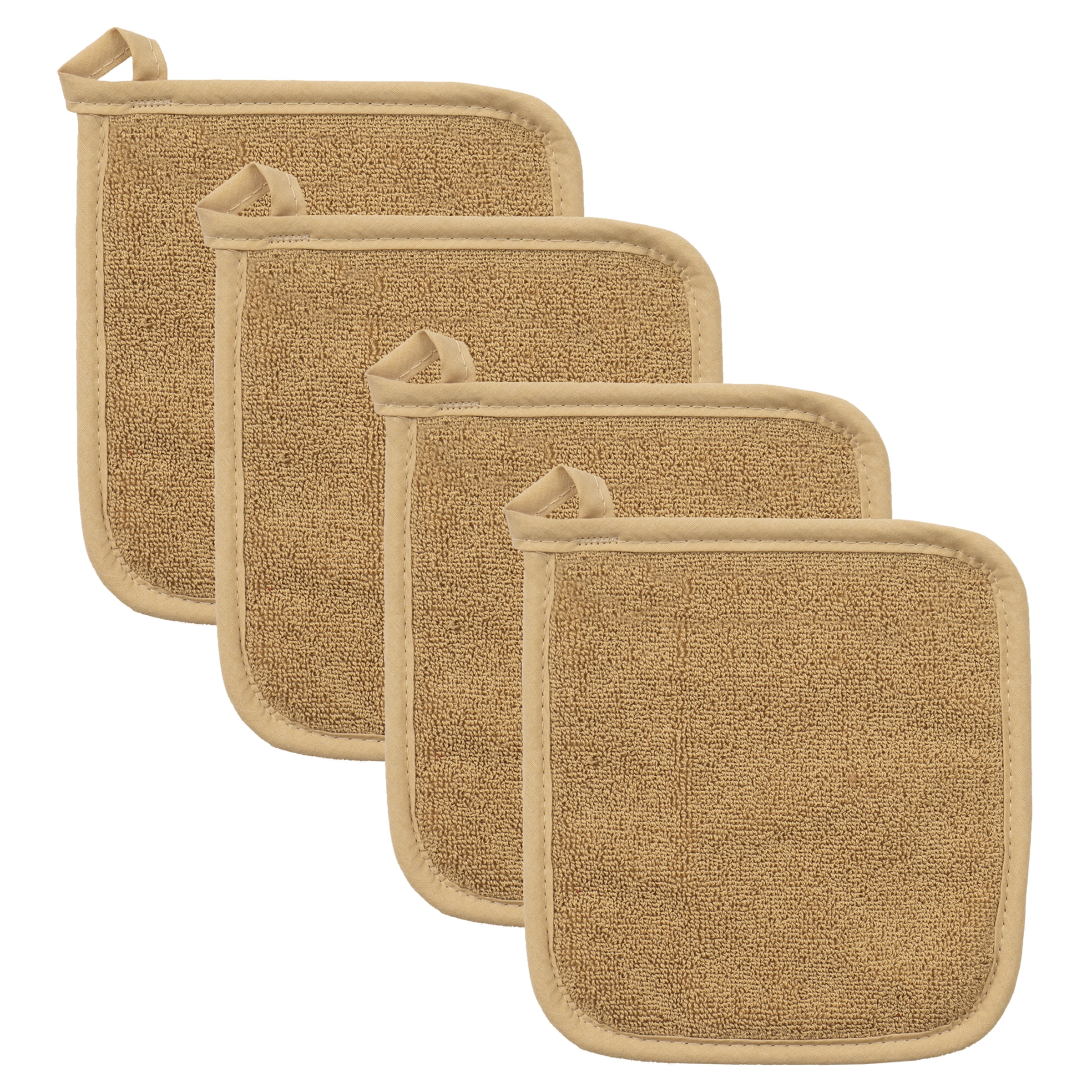 RITZ Ritz 4-Pack Terry Pot Holder Set, Straw - Walmart.com