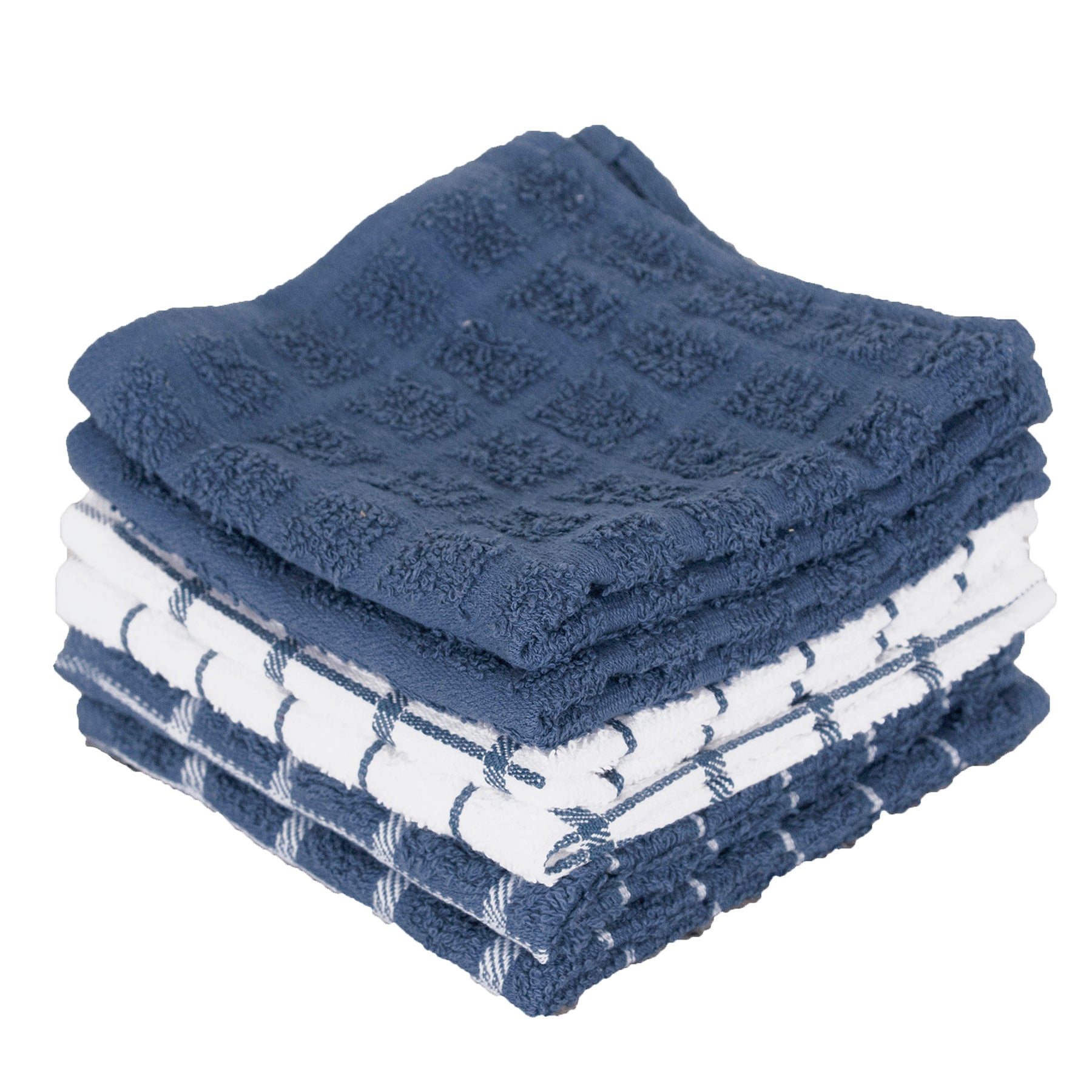 RITZ Terry Check Dish Cloth, Set of Six, Federal Blue - Walmart.com