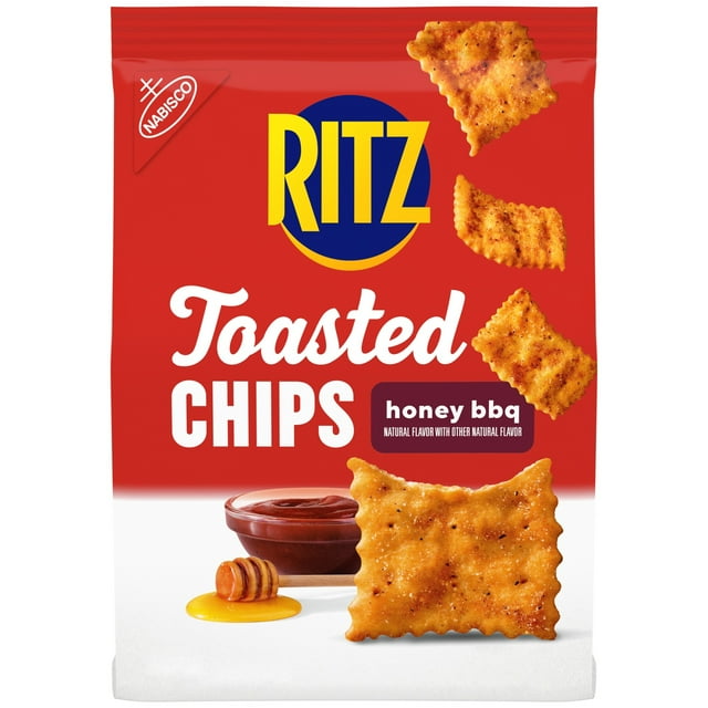 RITZ Toasted Chips Honey BBQ Crackers, Party Snacks, 8.1 oz - Walmart.com