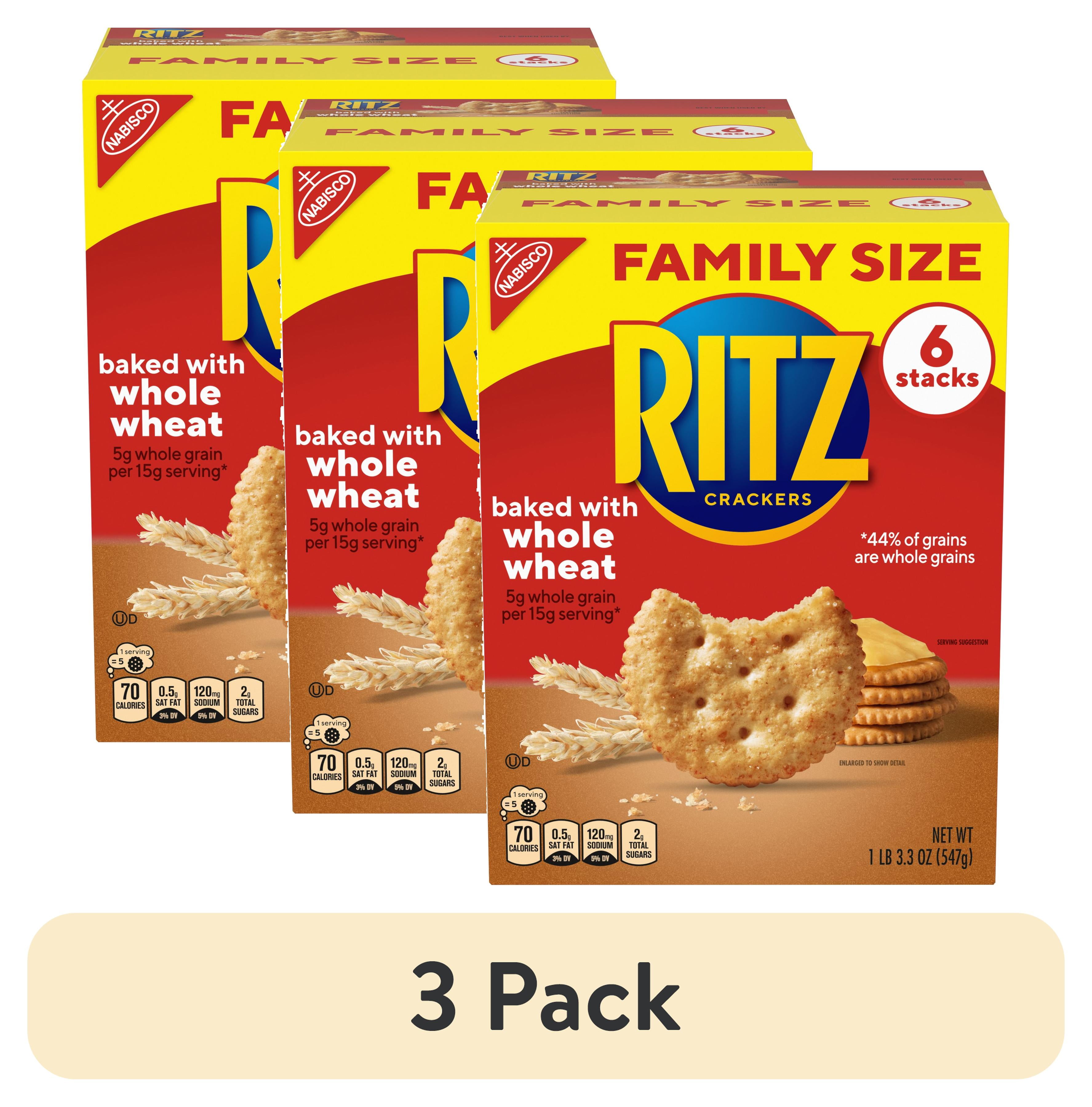 (3 pack) RITZ WHOLE WHEAT CRACKERS 19.3 OZ - Walmart.com