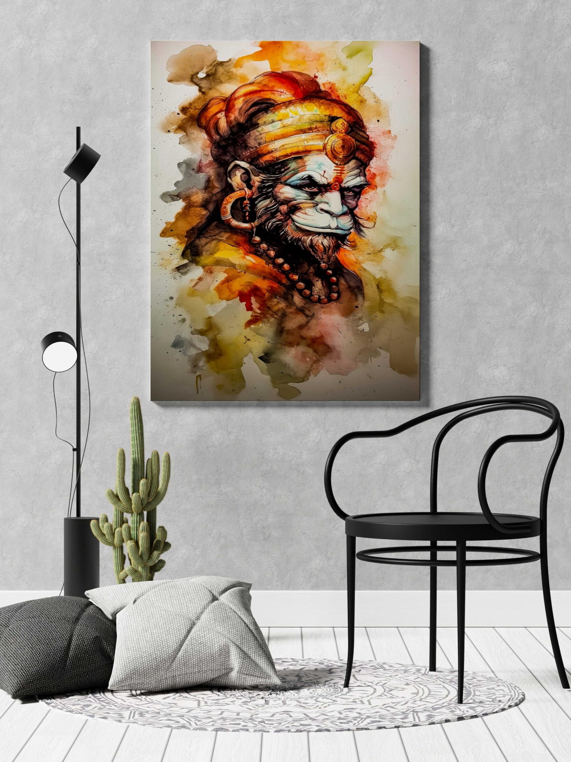 Rivaaz Craft Hanuman Wall Painting for Wall Decoration Canvas Wall ...