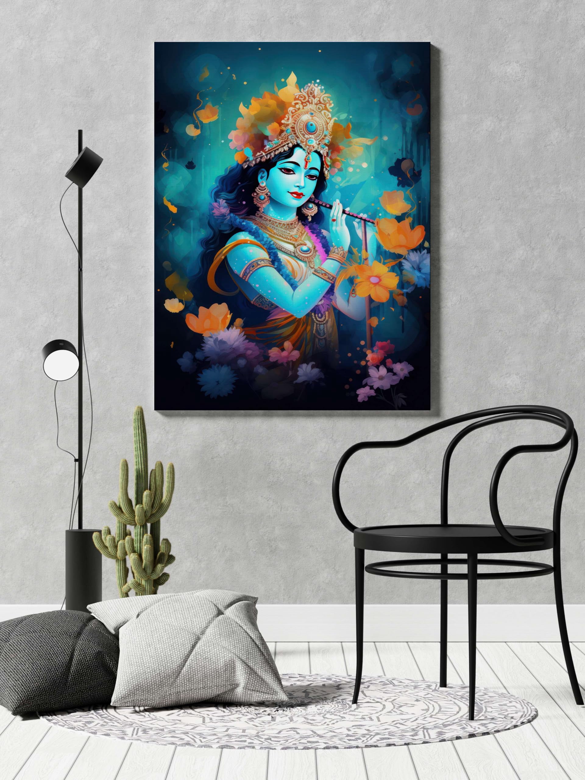 RIVAAZ CRAFT Radha Krishna Wall Painting For Wall Decoration Canvas ...
