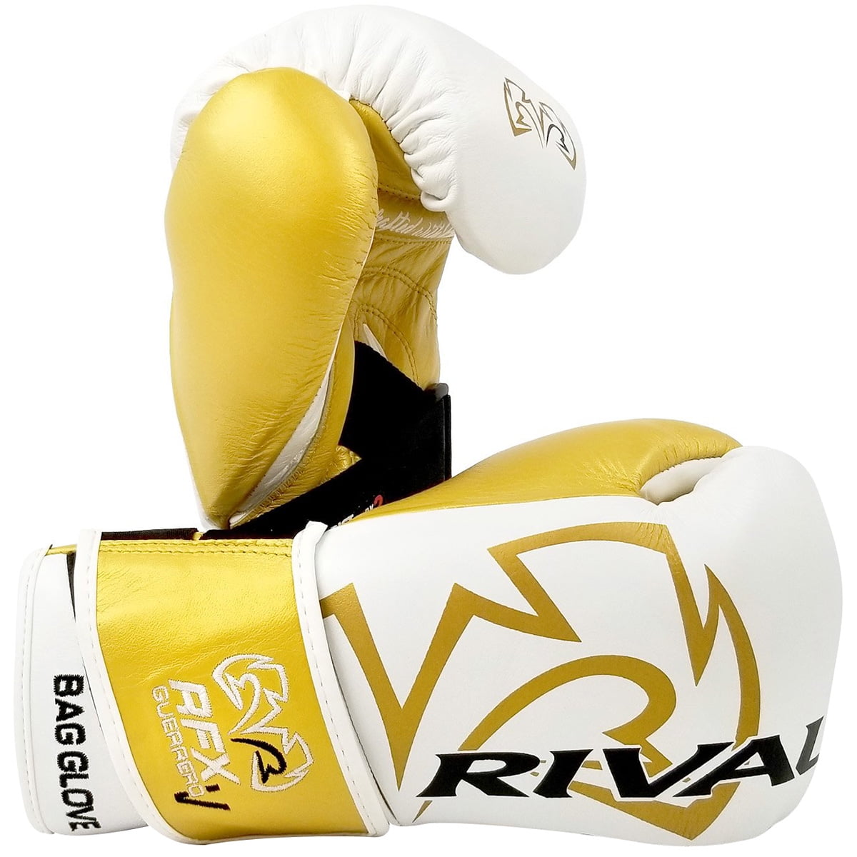 RIVAL Boxing RFX-Guerrero-V SF-F Soft Bag Gloves - 10 oz. - White/Gold ...