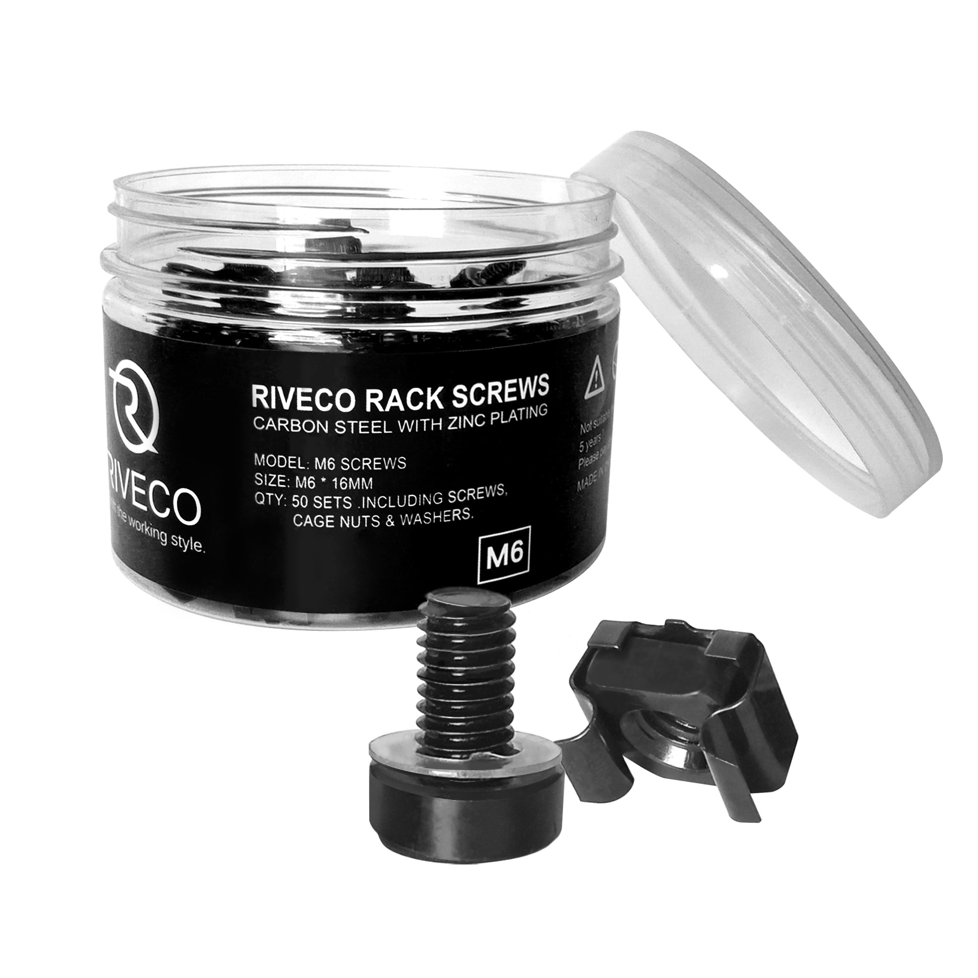 RIVECO Rack Screws & Cage Nuts - Walmart.com