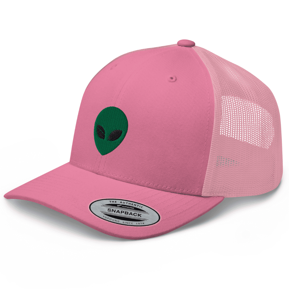 RIVEMUG Alien Hat Green Alien Head Trucker Hat Curved Bill Mid Crown ...