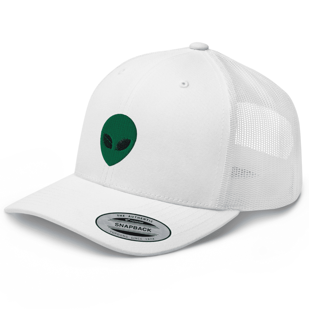 RIVEMUG Alien Hat Green Alien Head Trucker Hat Curved Bill Mid Crown ...