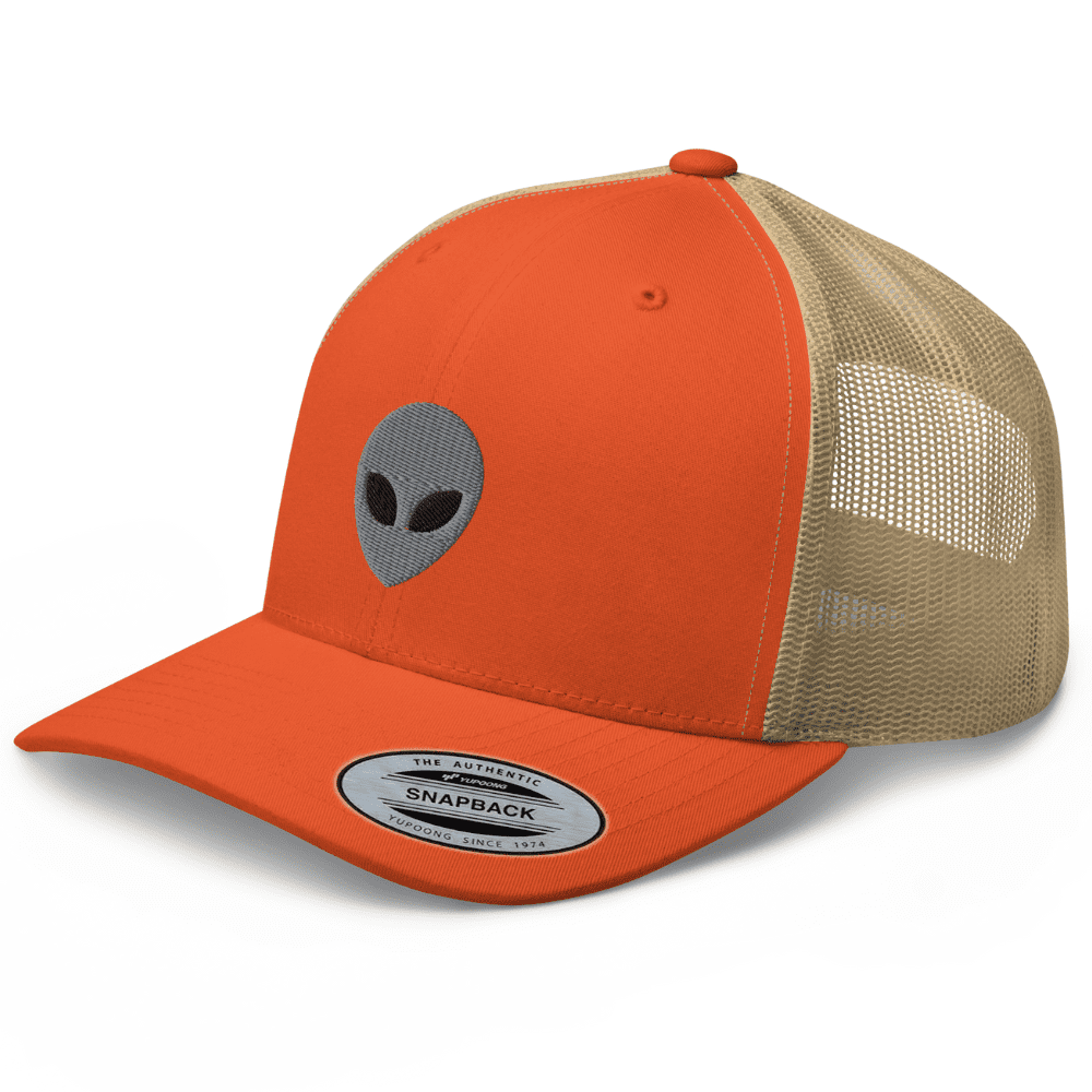 RIVEMUG Alien Hat The Greys Trucker Hat Curved Bill Mid Crown ...