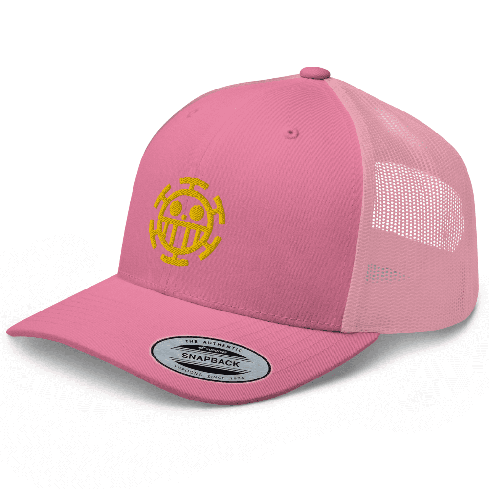 RIVEMUG Anime Trafalgar Law Embroidered Curved Bill Trucker Hat Mid ...