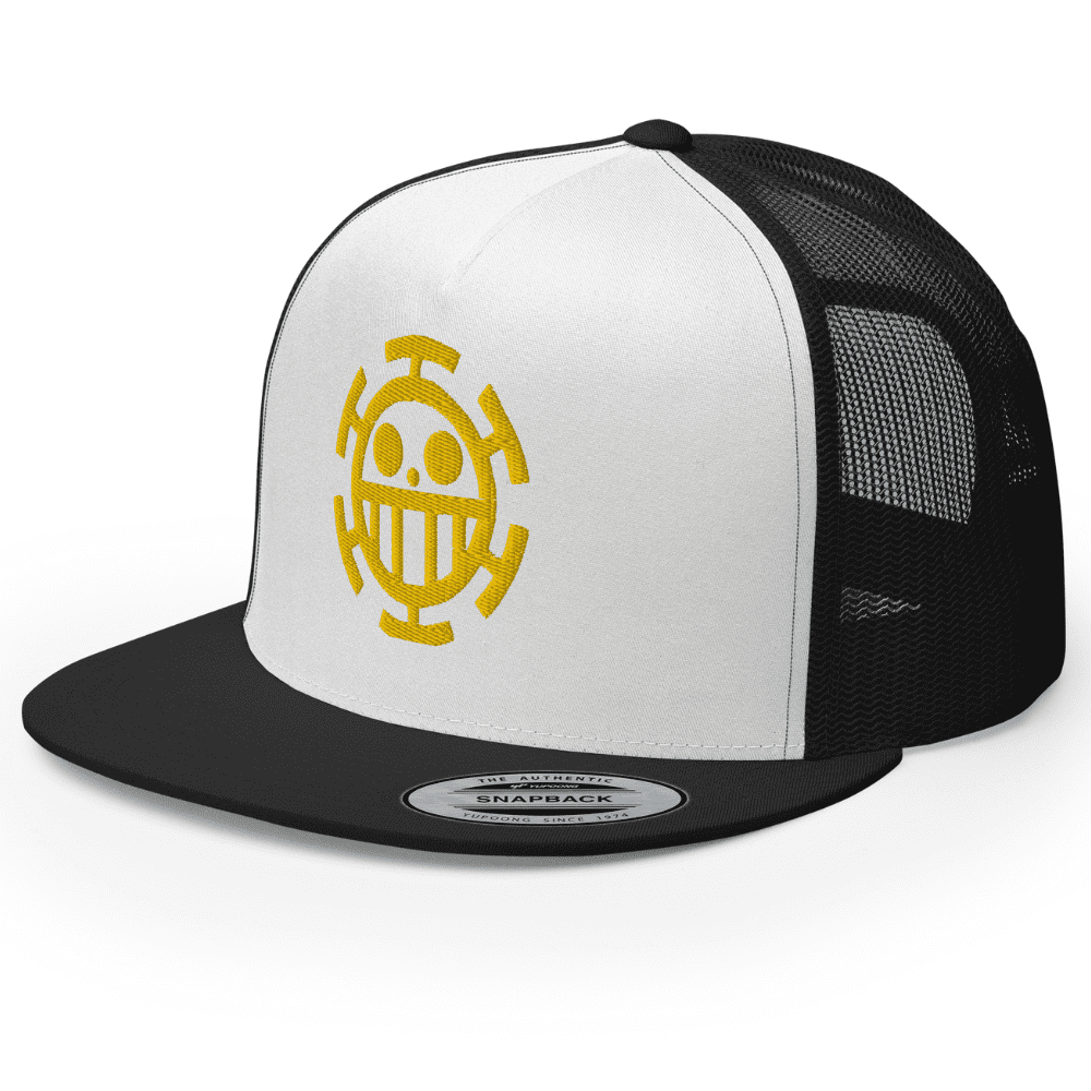RIVEMUG Anime Trafalgar Law Embroidered Flat Bill Trucker Hat High ...