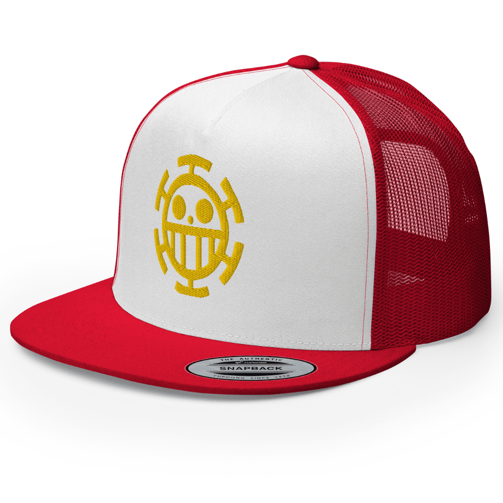 RIVEMUG Anime Trafalgar Law Embroidered Flat Bill Trucker Hat High ...