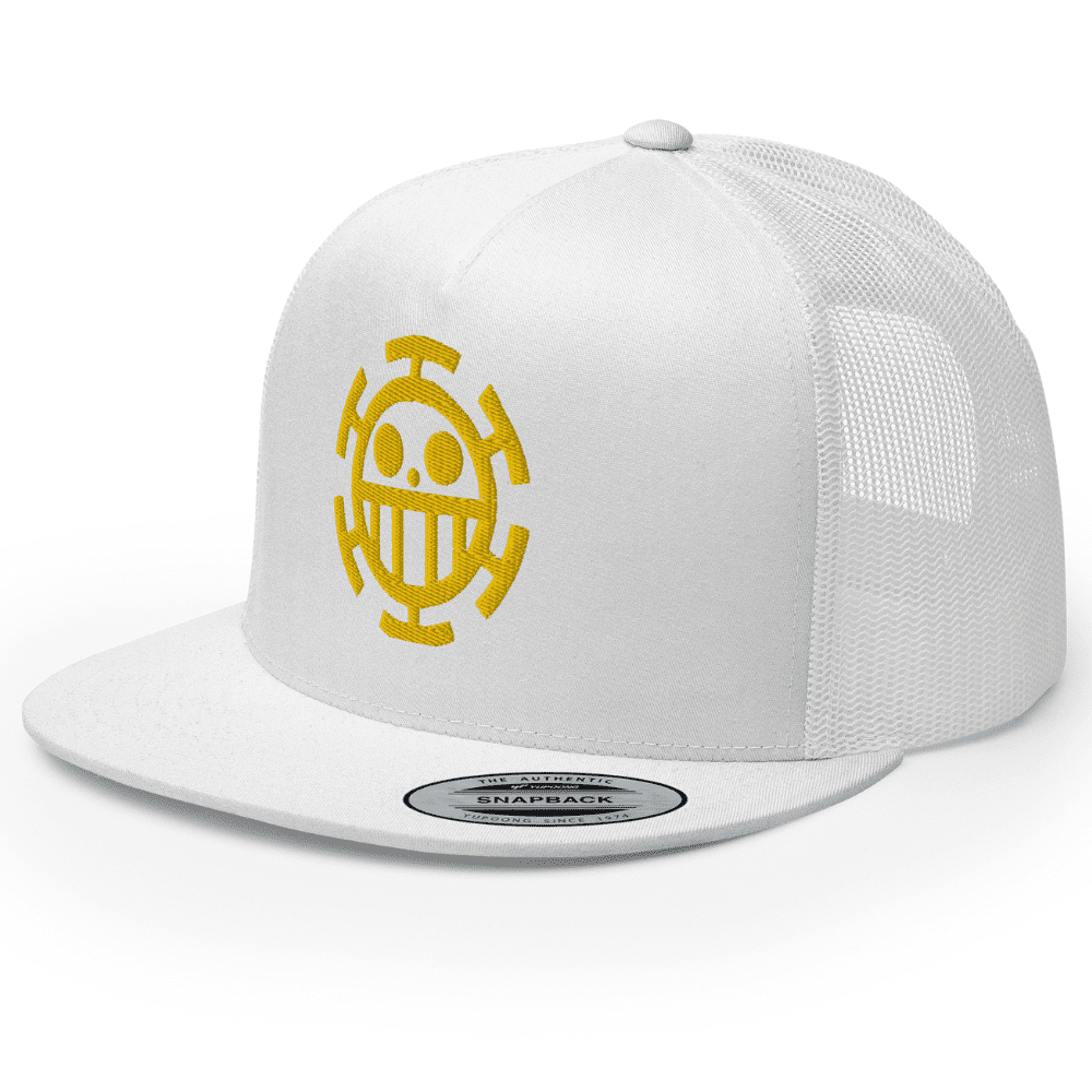 RIVEMUG Anime Trafalgar Law Embroidered Flat Bill Trucker Hat High ...