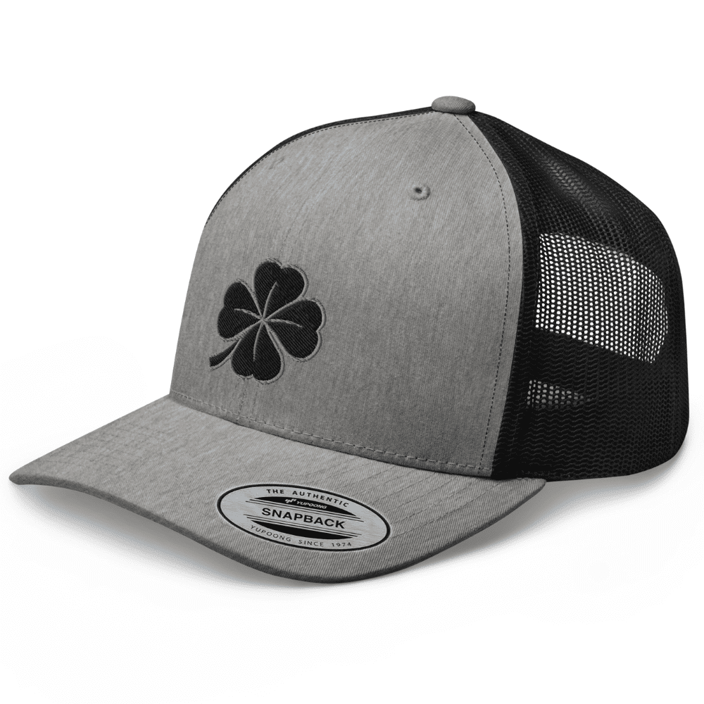 RIVEMUG Blacken Clover Curved Bill Trucker Hat Mid Crown Adjustable ...