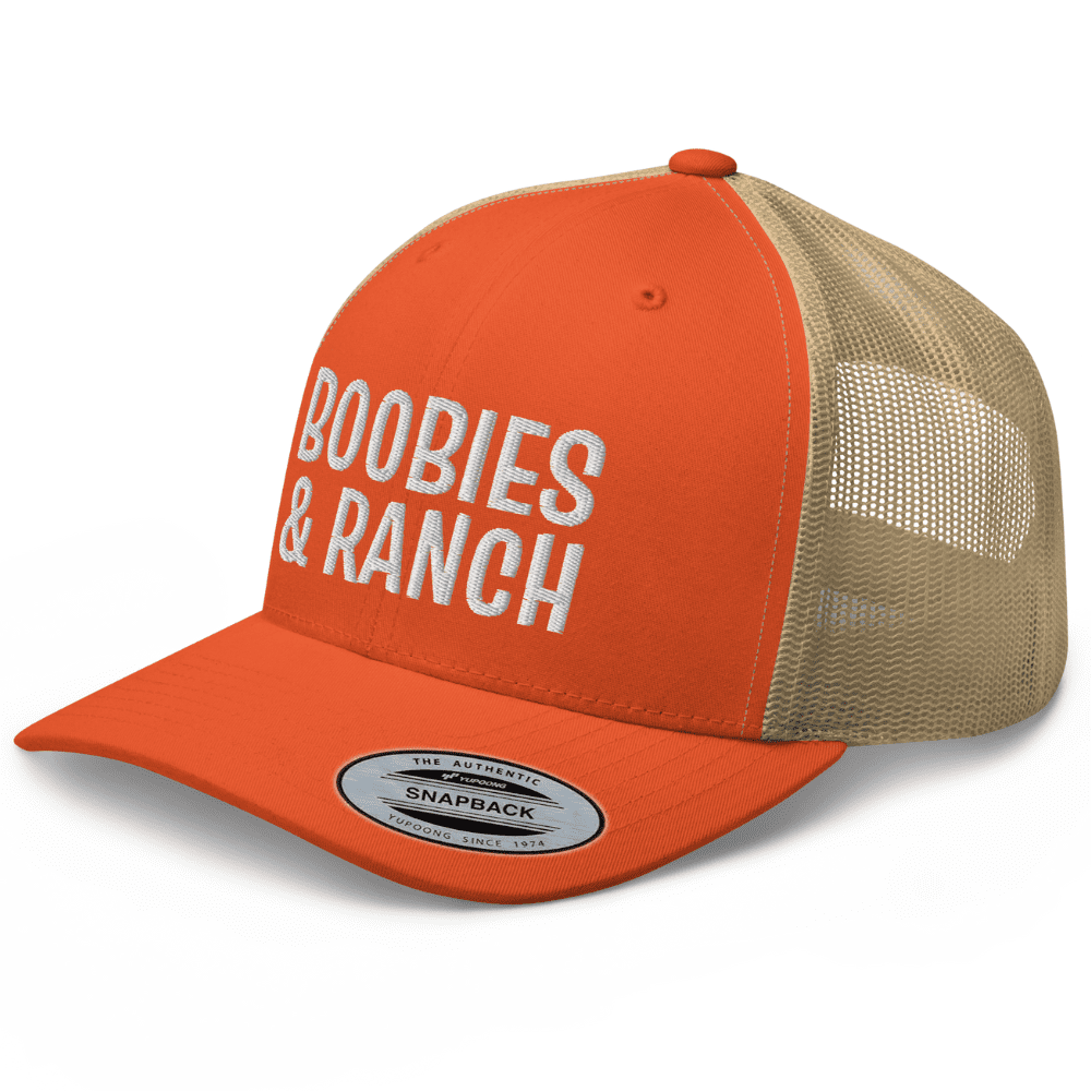 RIVEMUG Boobies and Ranch Embroidered Premium Trucker Hat Curved Bill ...