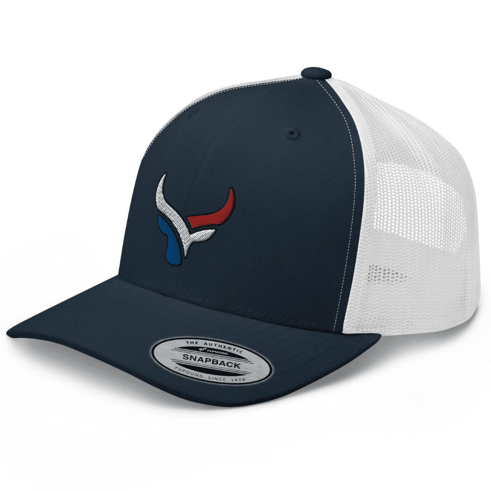 RIVEMUG Bull Head American Cowboy Trucker Hat | Curved Bill Mid Crown ...