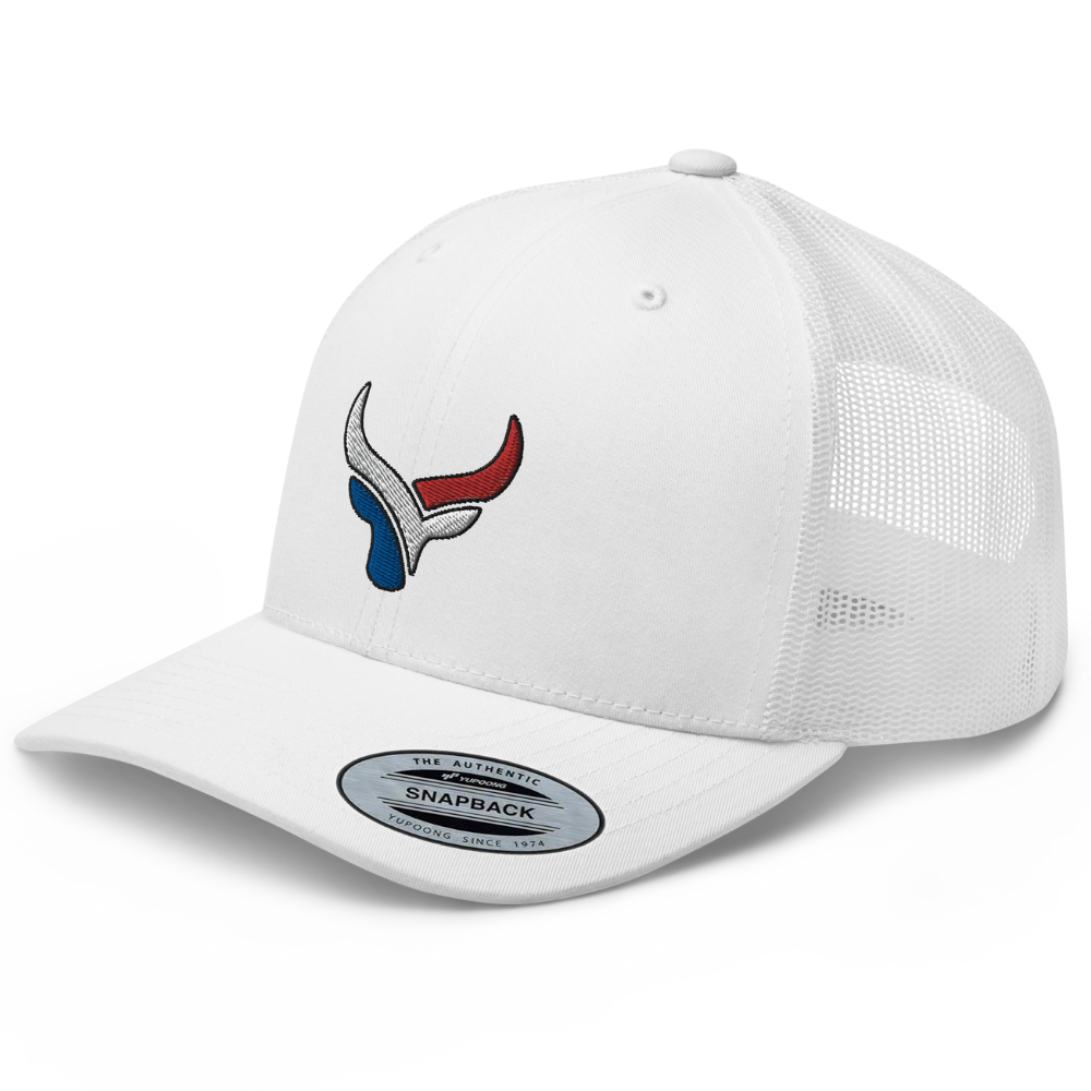 RIVEMUG Bull Head American Cowboy Trucker Hat | Curved Bill Mid Crown ...
