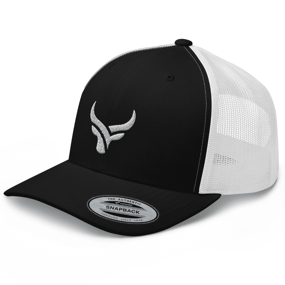 RIVEMUG Bull Head Cowboy Trucker Hat | Curved Bill Mid Crown Adjustable ...