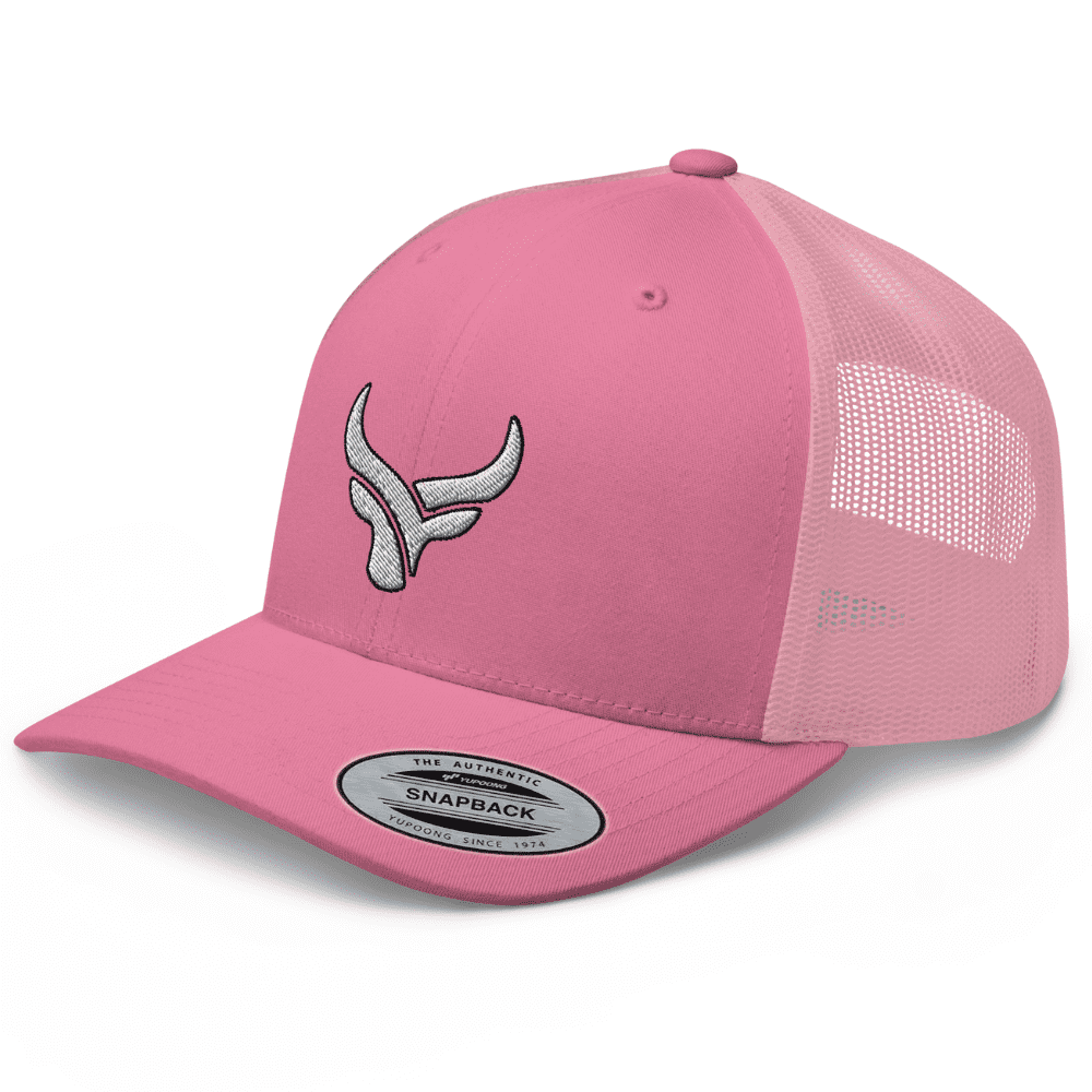 RIVEMUG Bull Head Cowboy Trucker Hat | Curved Bill Mid Crown Adjustable ...