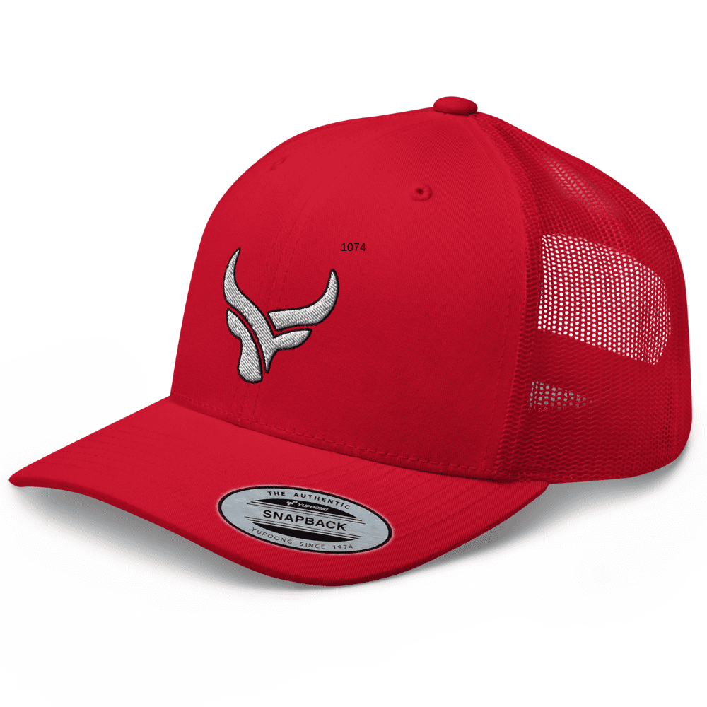 RIVEMUG Bull Head Cowboy Trucker Hat | Curved Bill Mid Crown Adjustable ...