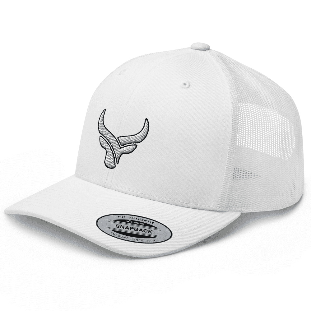 RIVEMUG Bull Head Cowboy Trucker Hat | Curved Bill Mid Crown Adjustable ...