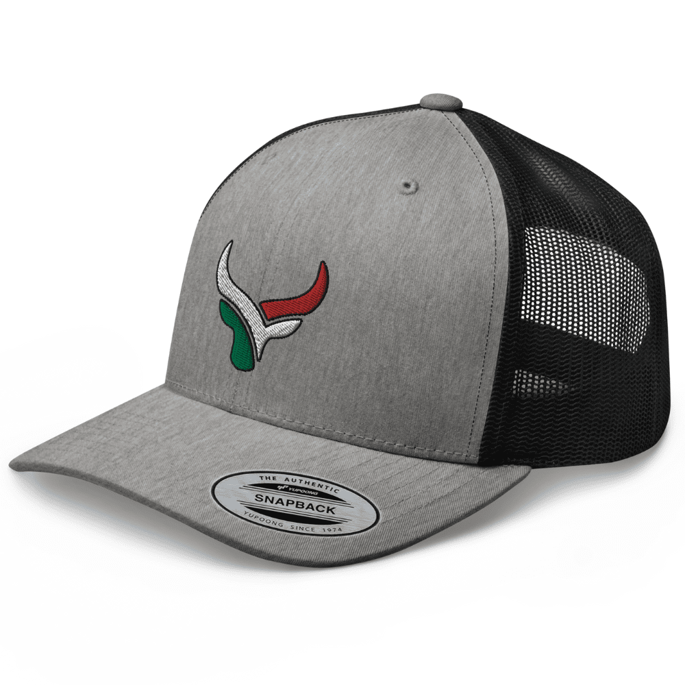 RIVEMUG Bull Head Mexican Cowboy Trucker Hat | Curved Bill Mid Crown ...