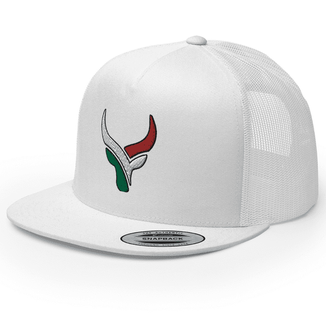 RIVEMUG Bull Head Mexican Cowboy Trucker Hat | Flat Bill High Crown ...