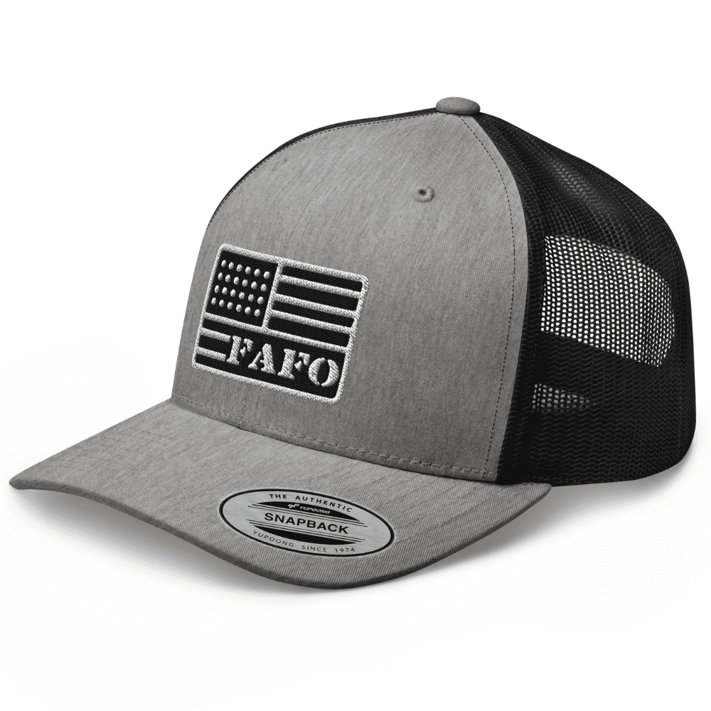 RIVEMUG FAFO USA Flag Trucker Hat Curved Bill Mid Crown Adjustable F ...