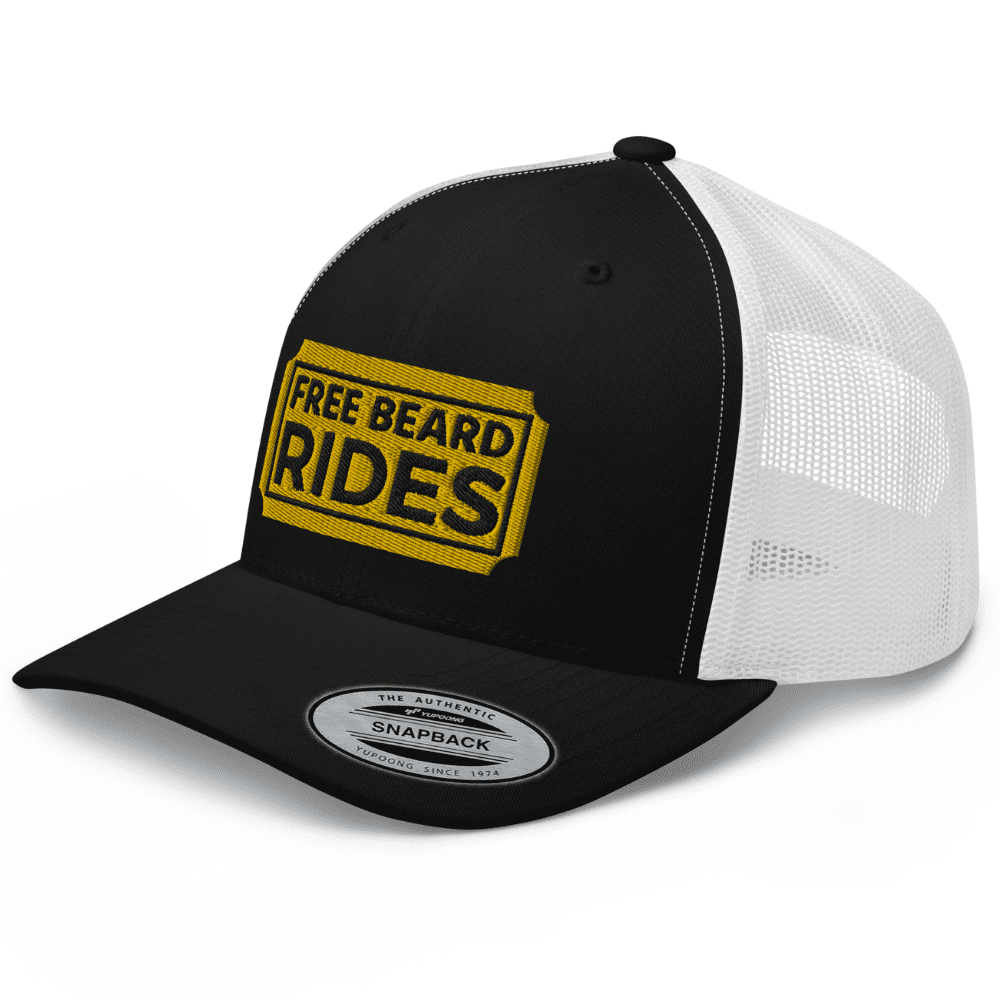 RIVEMUG Free Beard Rides Trucker Hat Mid Crown Curved Bill Snapback Cap ...