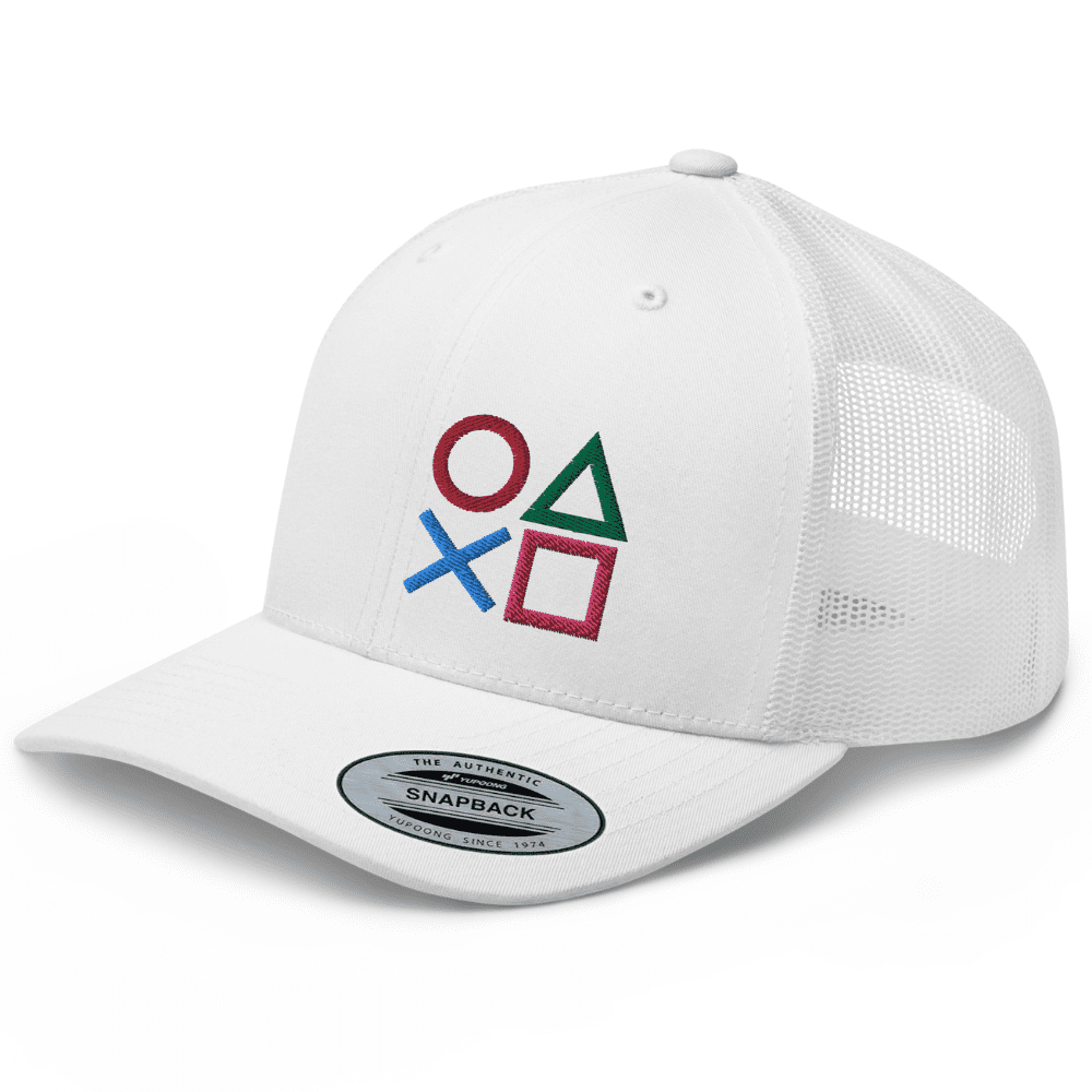 RIVEMUG Gaming Trucker Hat Embroidered Curved Bill Mid Crown Adjustable ...