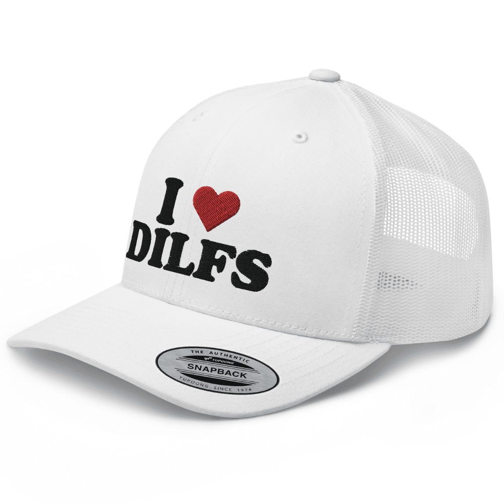 RIVEMUG I Love Dilfs Embroidered Trucker Hat Curved Bill Mid Crown ...