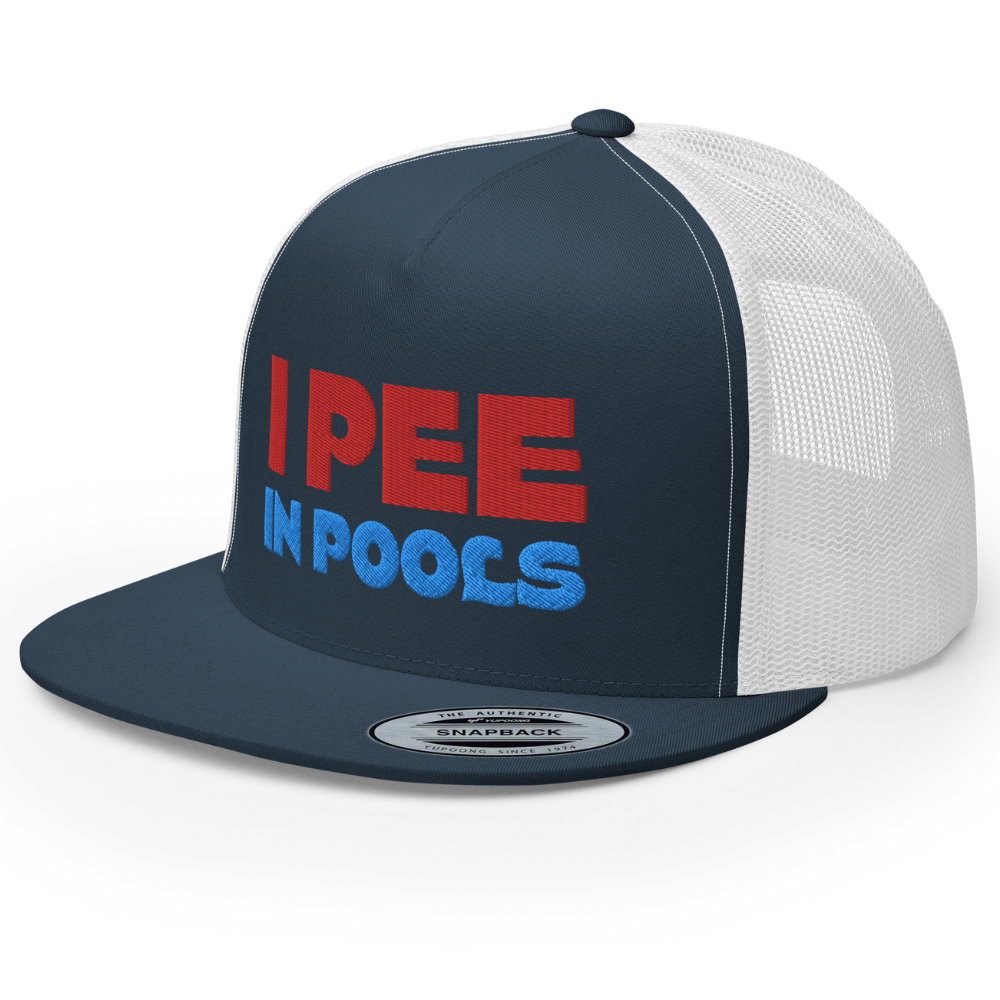 RIVEMUG I Pee in Pools Embroidered | Funny Gag Gift Joke | Flat Bill ...
