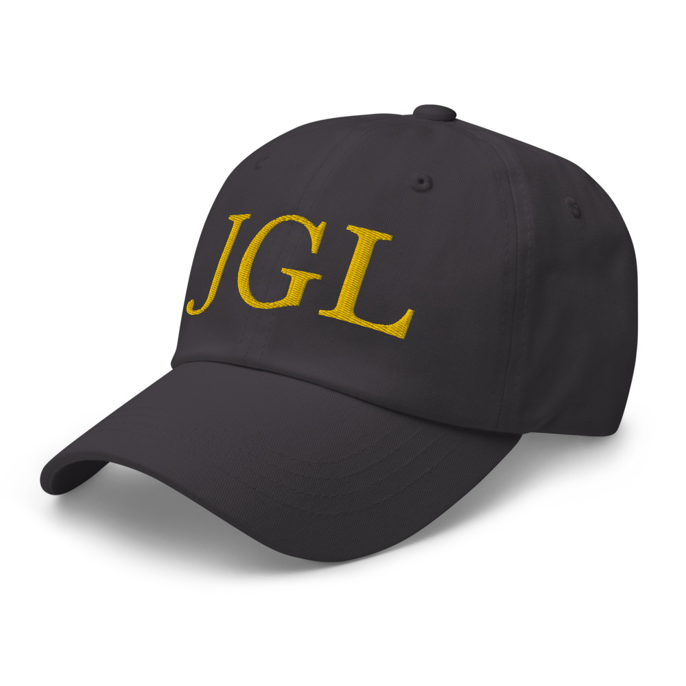 RIVEMUG JGL Gold Embroidered Cap Unstructured 6-panel Low Crown Cap ...