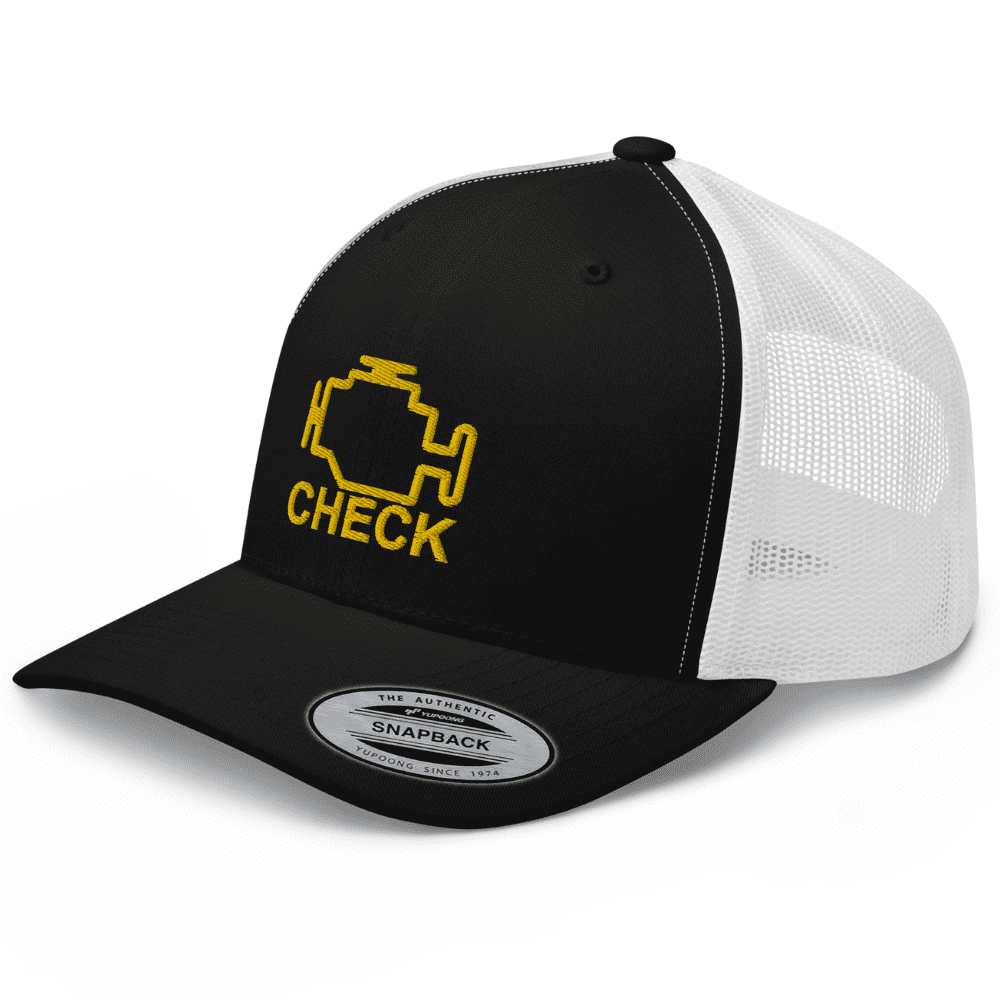 RIVEMUG NG Check Engine Curved Bill Trucker Hat Mid Crown Adjustable ...
