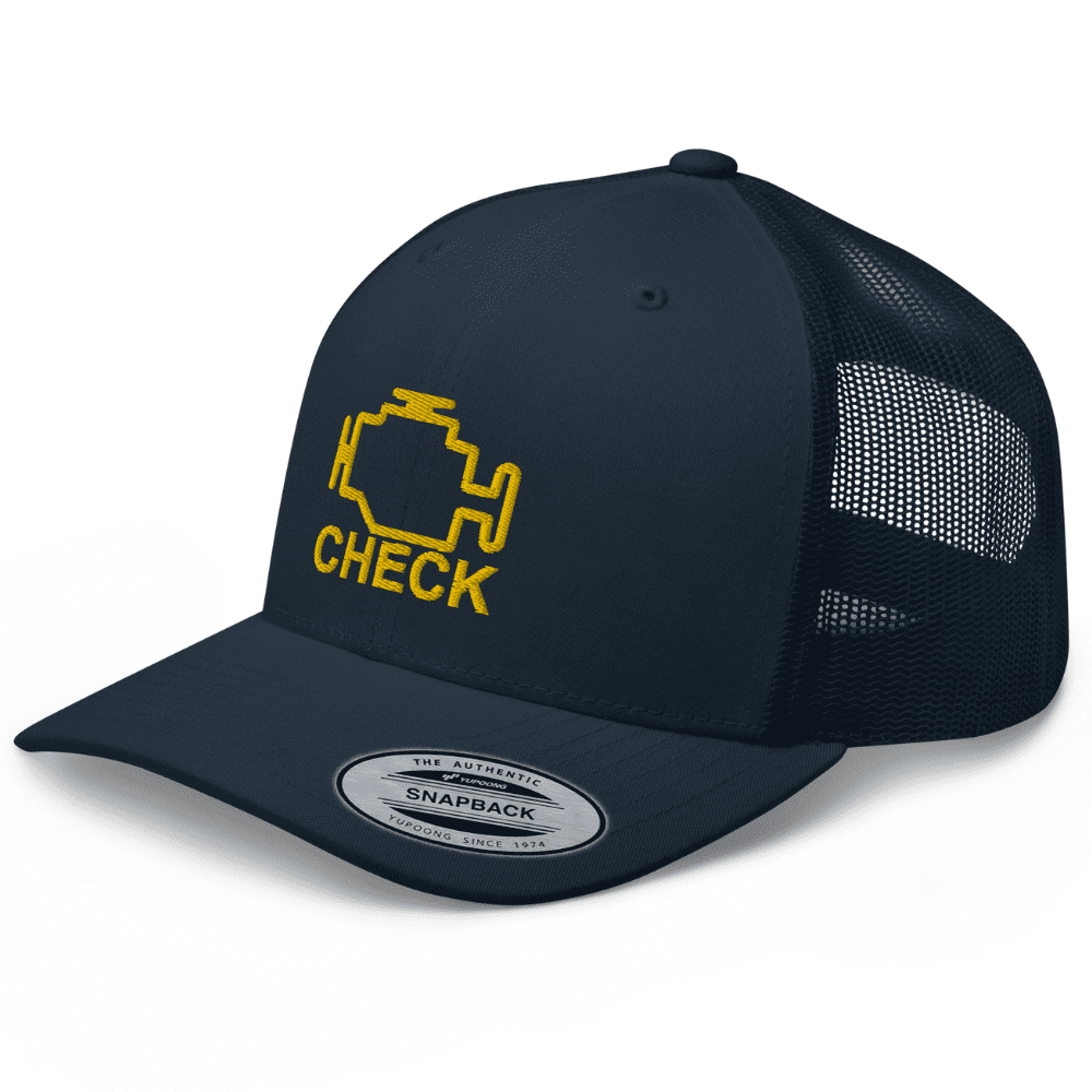 RIVEMUG NG Check Engine Curved Bill Trucker Hat Mid Crown Adjustable ...