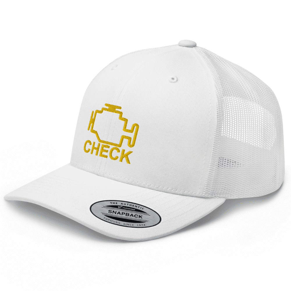 RIVEMUG NG Check Engine Curved Bill Trucker Hat Mid Crown Adjustable ...