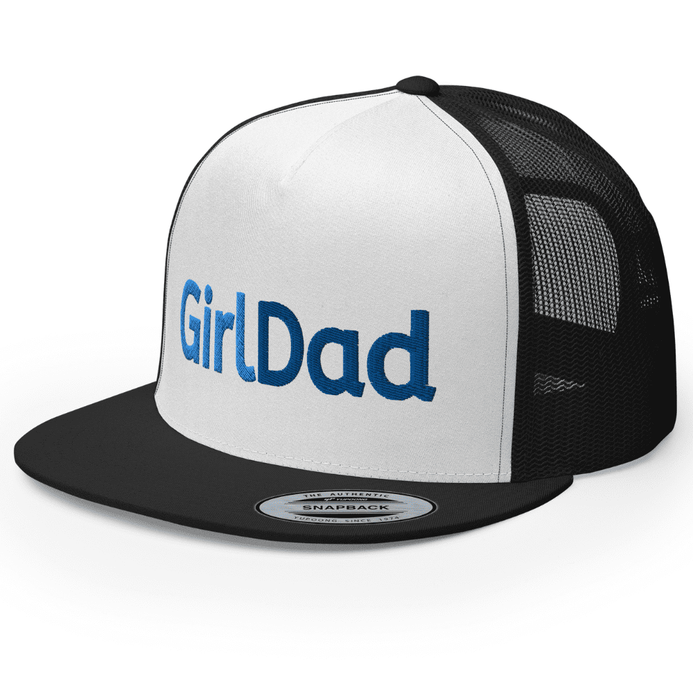 RIVEMUG NG Girl Dad Flat Bill Trucker Hat High Crown Adjustable Father Gift Daughter Dad Cap ...