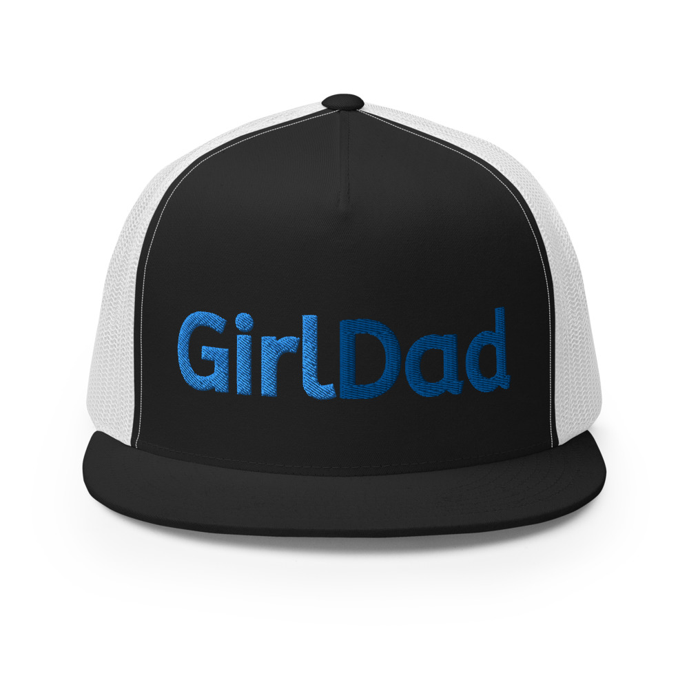 RIVEMUG NG Girl Dad Flat Bill Trucker Hat High Crown Adjustable Father ...