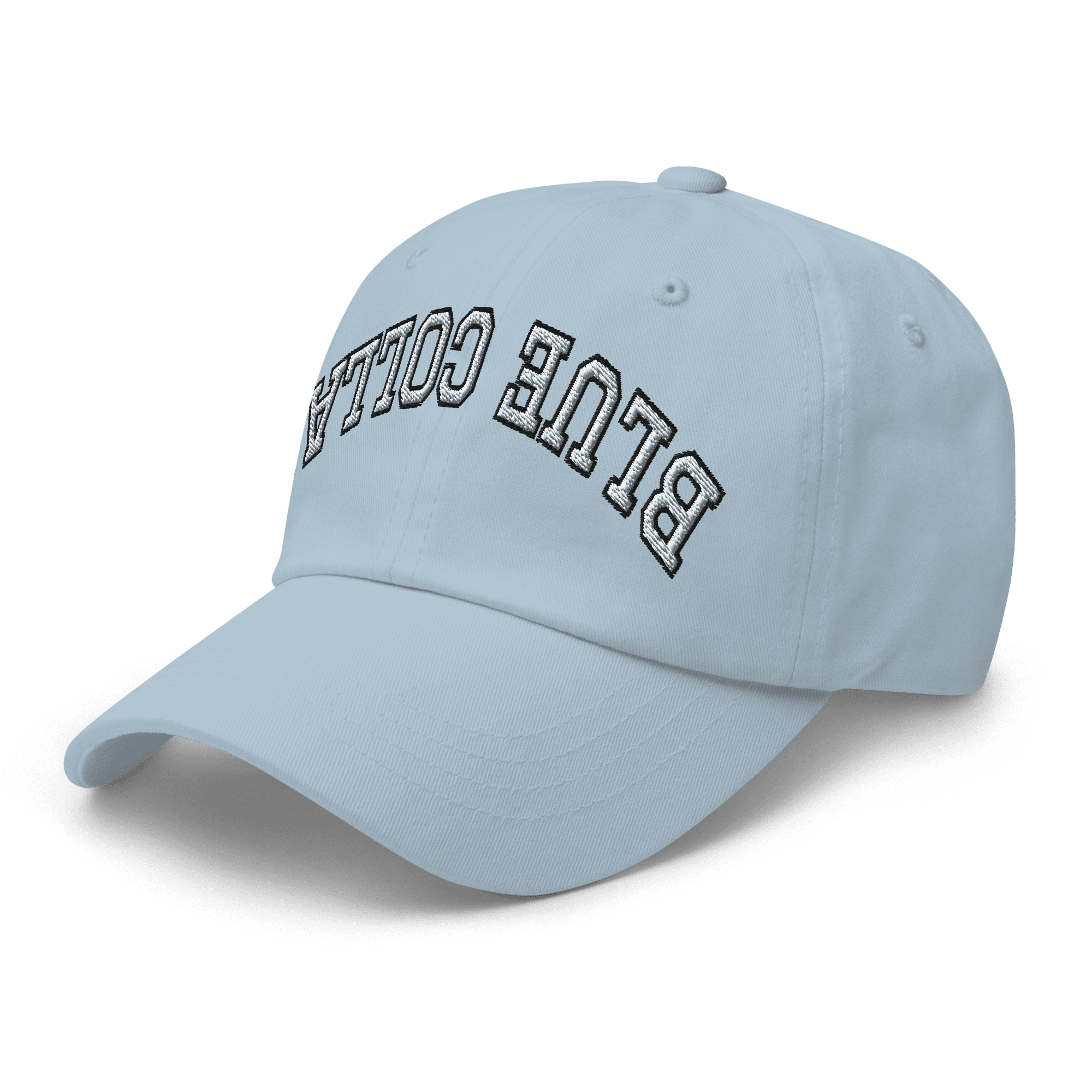 RIVEMUG NX Blue Collar Upside Down Embroidered Curved Bill Cap Relaxed ...