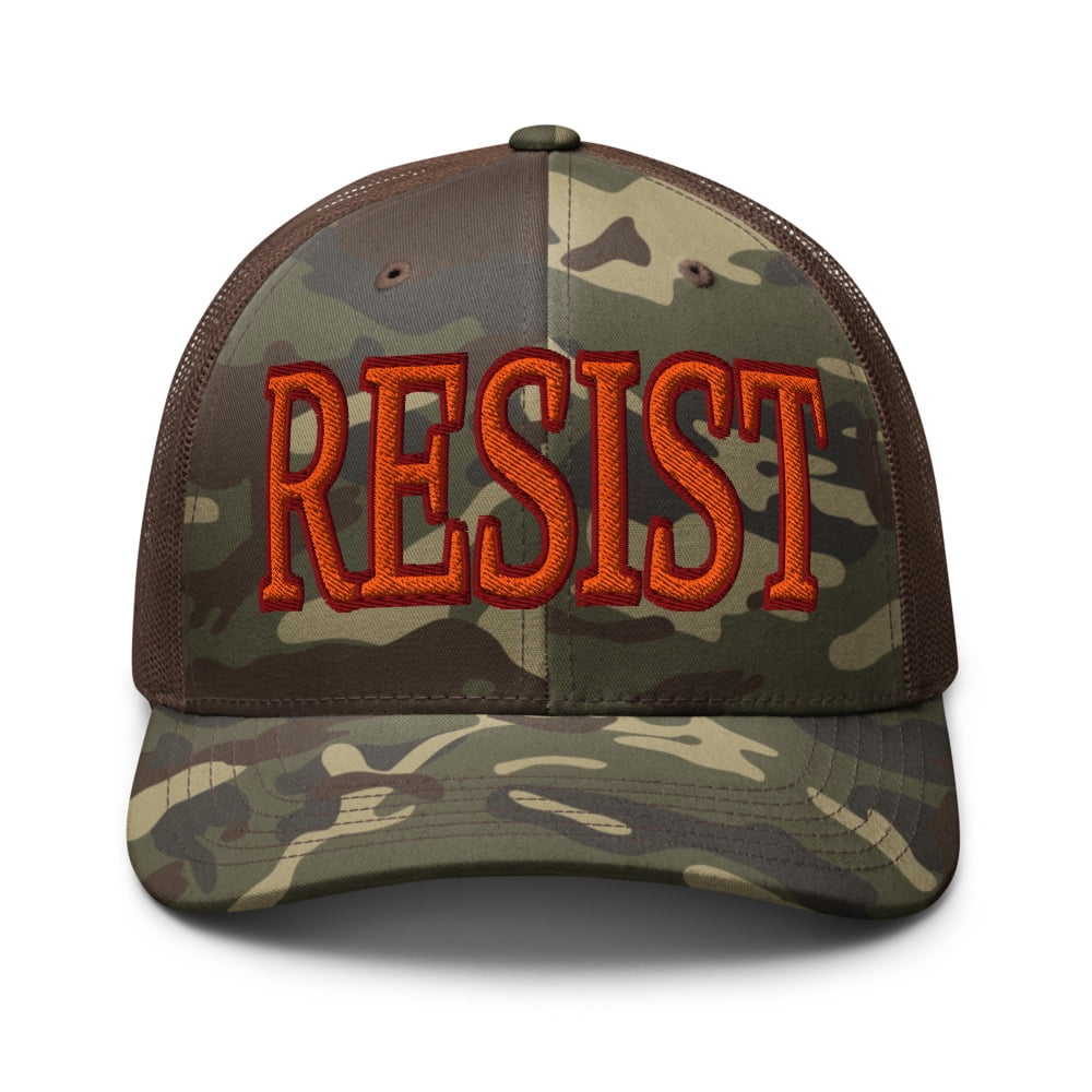RIVEMUG NX Camo Resist Embroidered Curved Bill Camouflage Trucker Hat ...