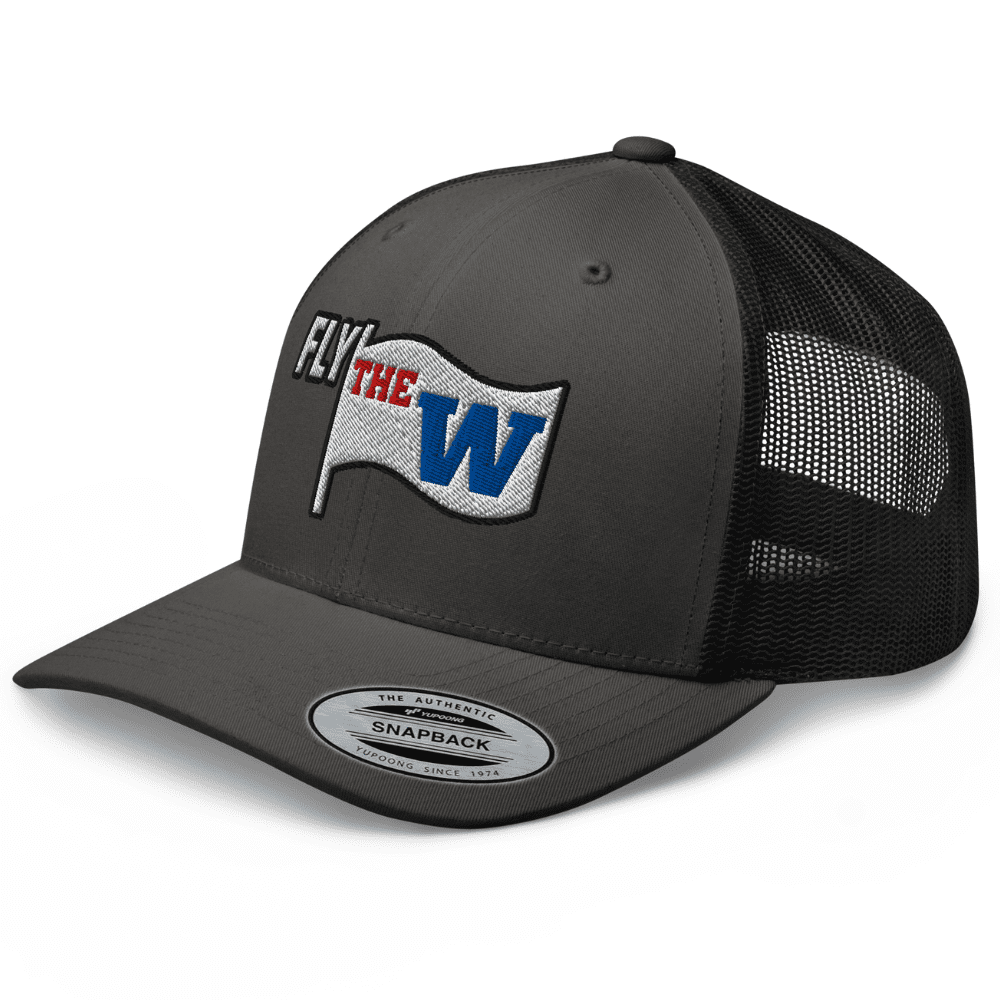 RIVEMUG NX Fly The W Trucker Hat Embroidered Curved Bill Mid Crown ...