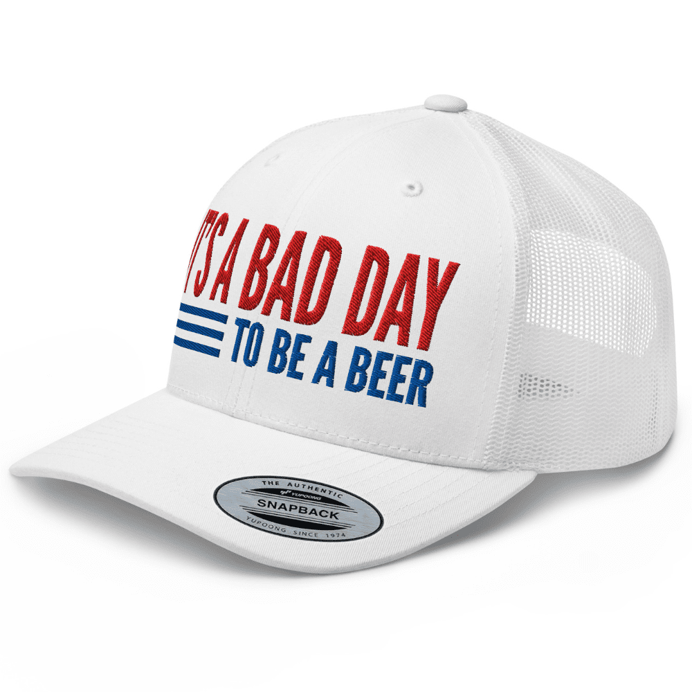 RIVEMUG NX It's a Bad Day to be a Beer Trucker Hat Embroidered Curved Bill Mid Crown Adjustable ...
