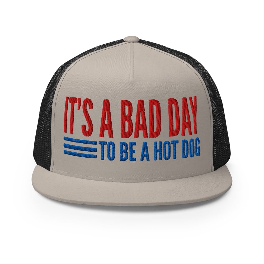 RIVEMUG NX It's a Bad Day to be a Hot Dog Embroidered Flat Bill Trucker ...