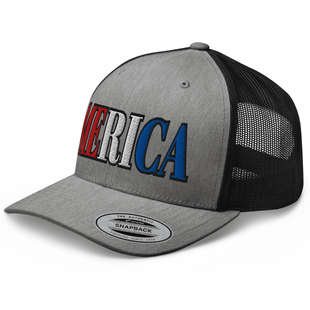 RIVEMUG NX Merica Embroidered Trucker Hat Curved Bill Mid Crown ...