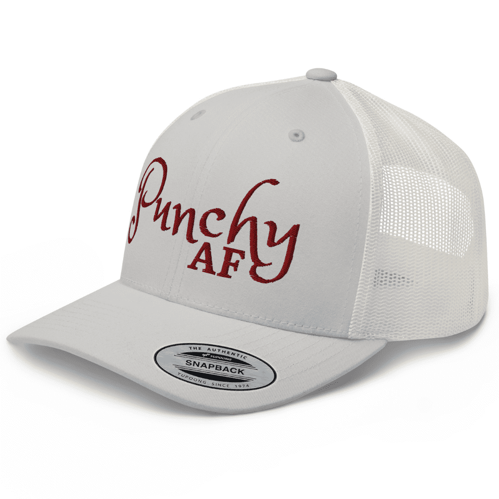 RIVEMUG NX Punchy AF Rodeo Embroidered Trucker Hat Curved Bill Mid ...