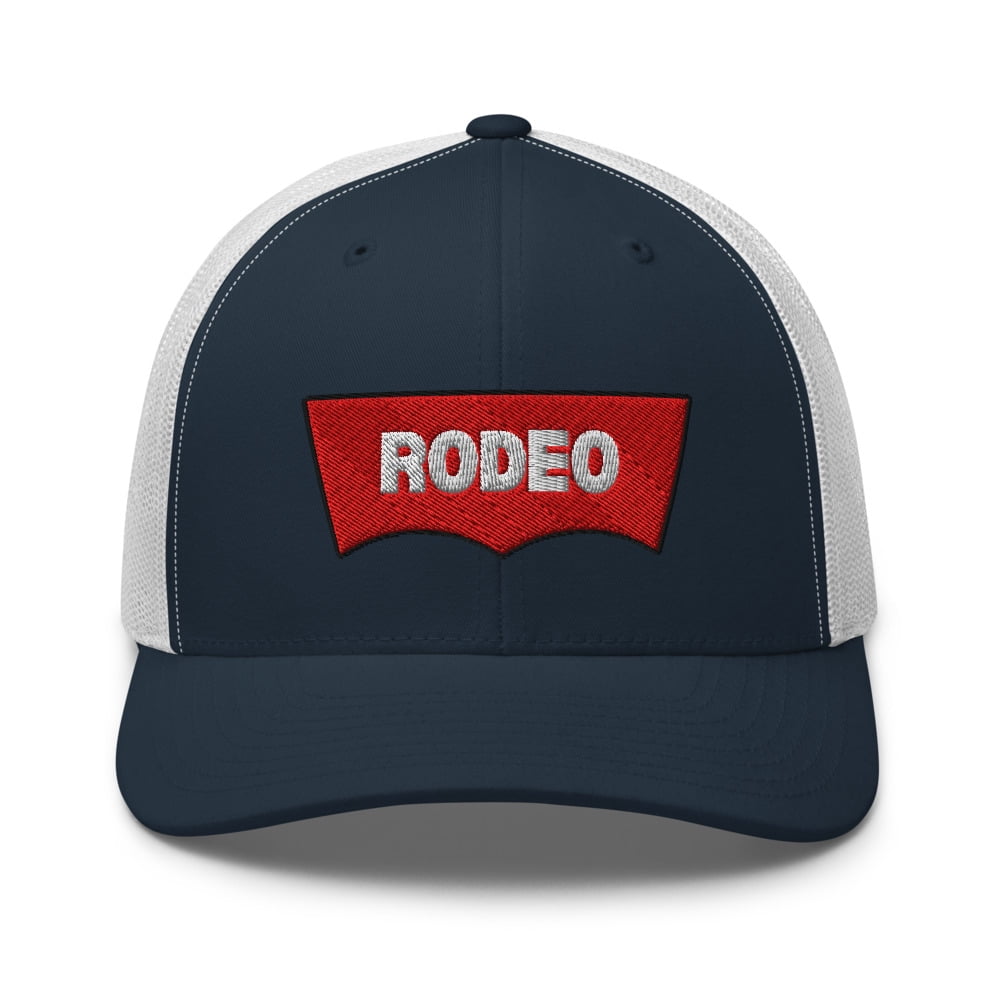 RIVEMUG NX Rodeo Trucker Hat Embroidered Curved Bill Mid Crown ...