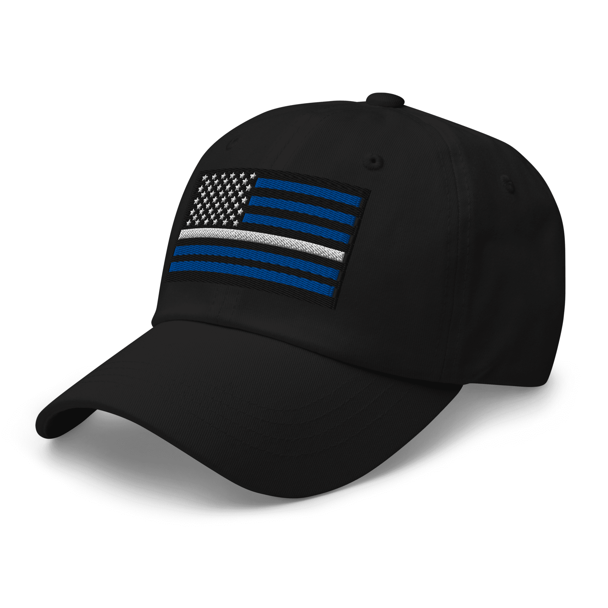 RIVEMUG NX Thin White Line American Flag Embroidered Curved Bill Cap ...