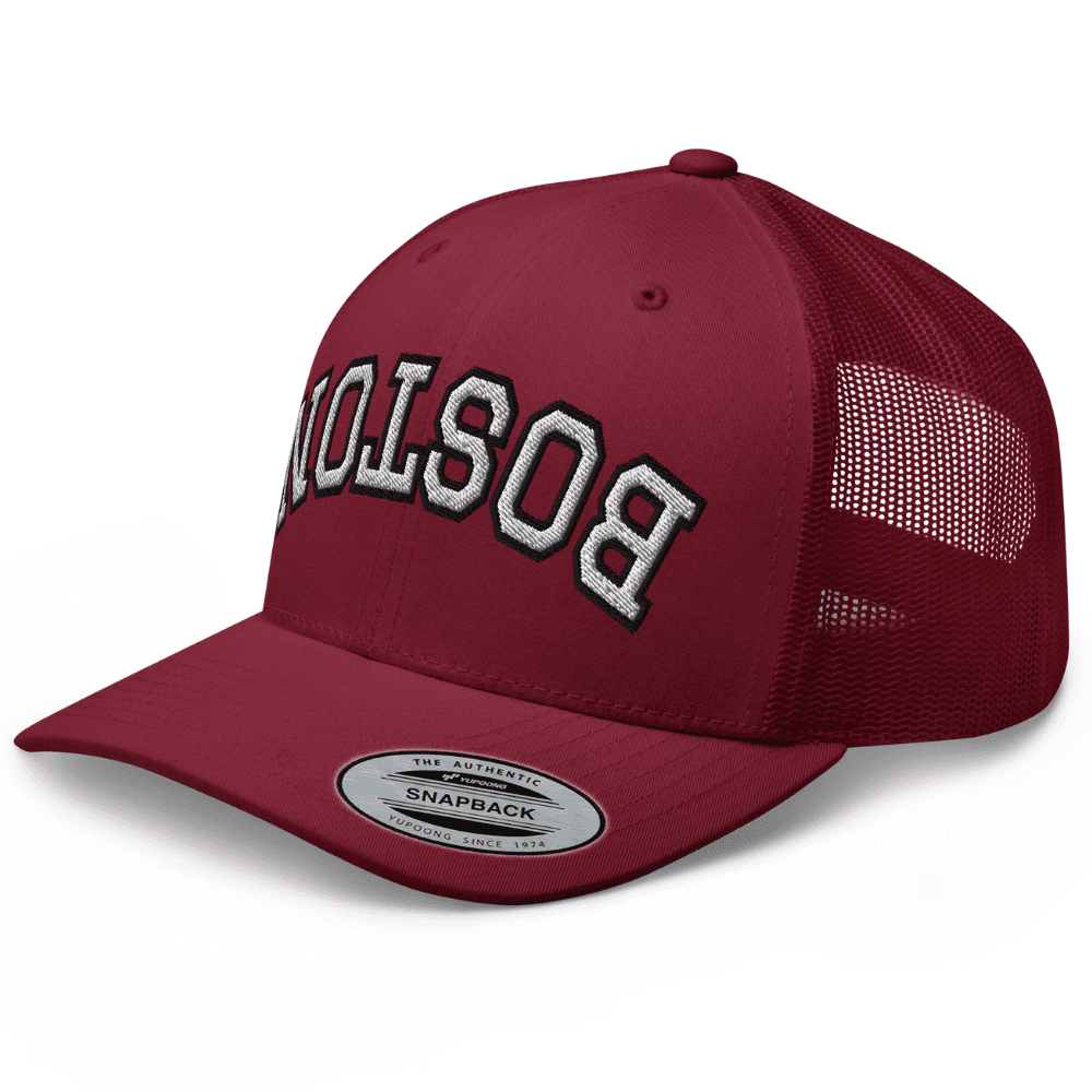 RIVEMUG NX Upside Down Boston Trucker Hat Embroidered Curved Bill Mid ...
