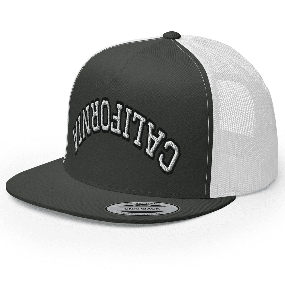 RIVEMUG NX Upside Down California Trucker Hat Embroidered Flat Bill ...