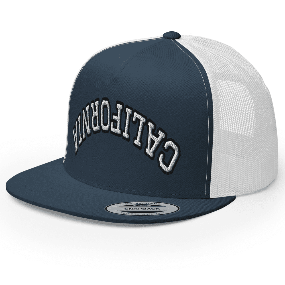 RIVEMUG NX Upside Down California Trucker Hat Embroidered Flat Bill ...